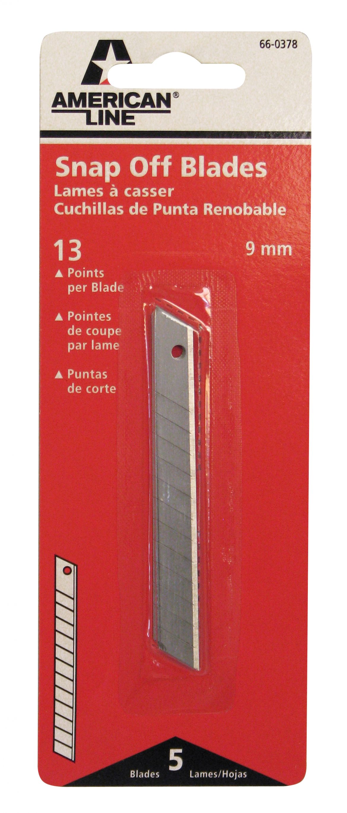Americanline 9mm 13 pt snap off blades - Blades And Knives Direct